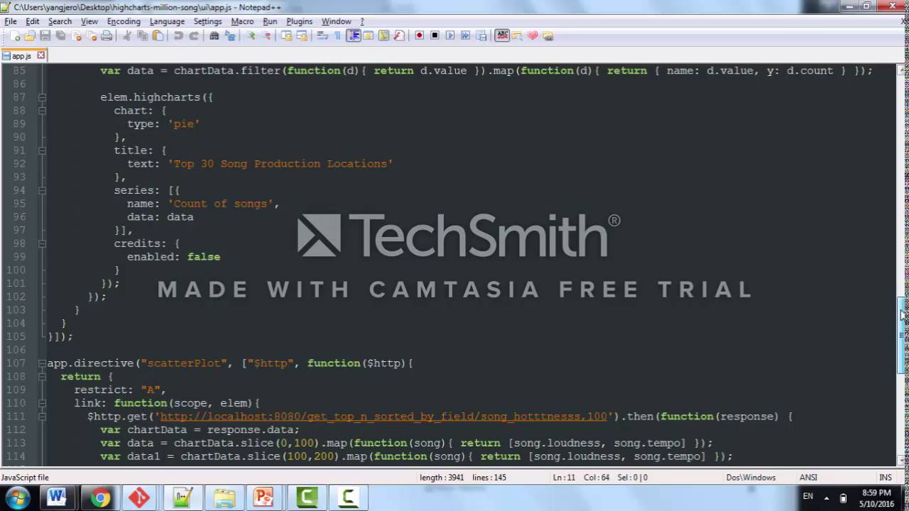 HighCharts/HighMaps for Big Data Visualization (Full) - Jerome Chia-Rung Yang, CSCI E-63