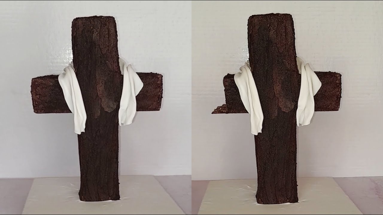 Easy upright 3D cross cake structure tutorial | Easter cross cake #christistheanswer