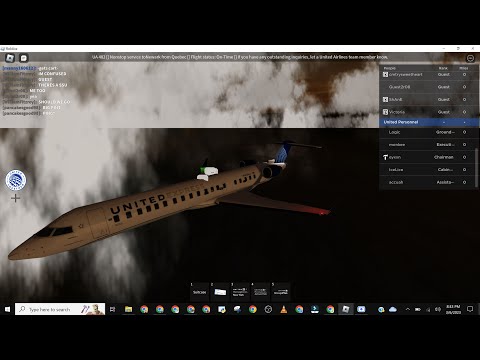 Roblox United Airlines Full Flight Bombardier CRJ-701 (Economy) Québec City to Newark EWR