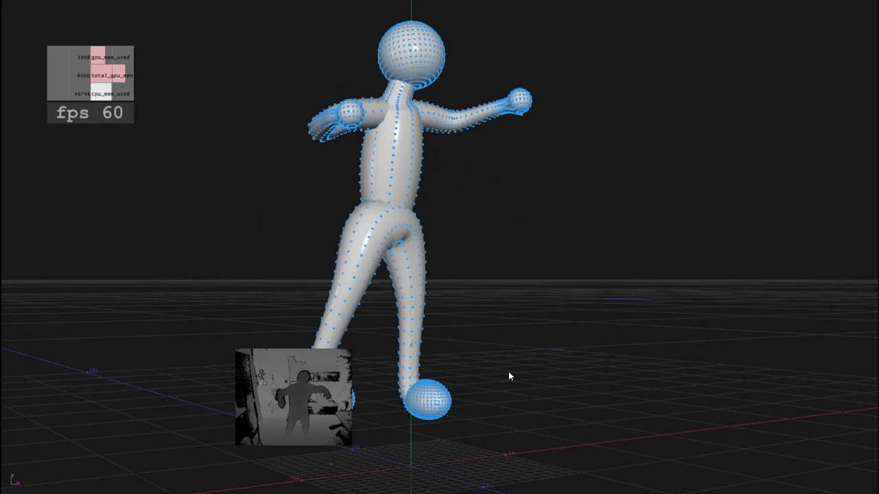Kinect Skeleton Puppet 3D with Touchdesigner