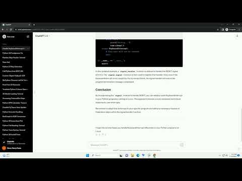 Can not get keyboardInterrupt to catch ctrl c in python program running in linux