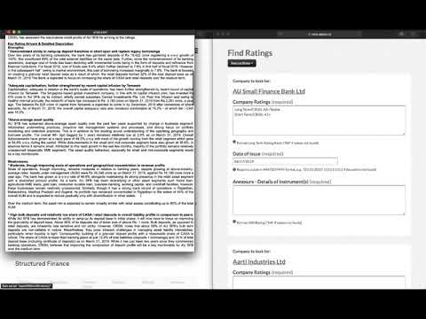 CRISIL Rating Collection Instruction