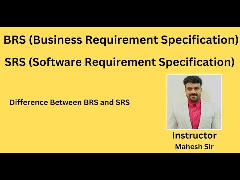 Difference between BRS and SRS |brs and srs in software testing| brs and srs in hindi