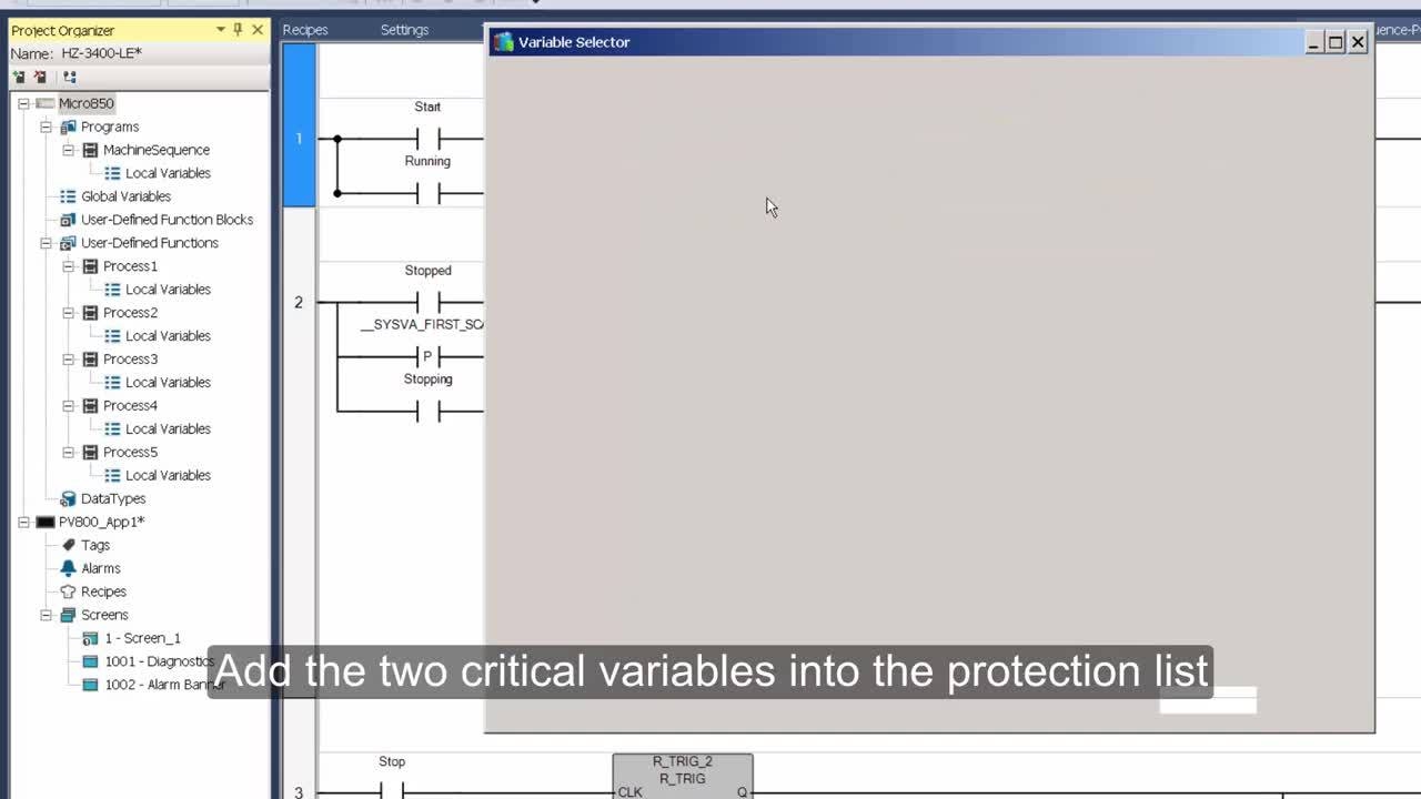 Micro800 Controller - Preserving Variables During Program Download (R10)