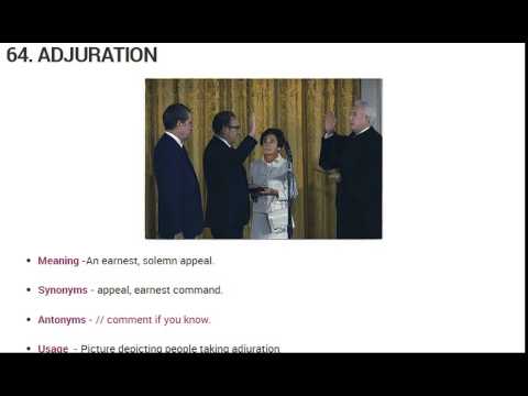 Vocabulary Made Easy Meaning of Adjuration, Synonyms, Antonyms and its Usage