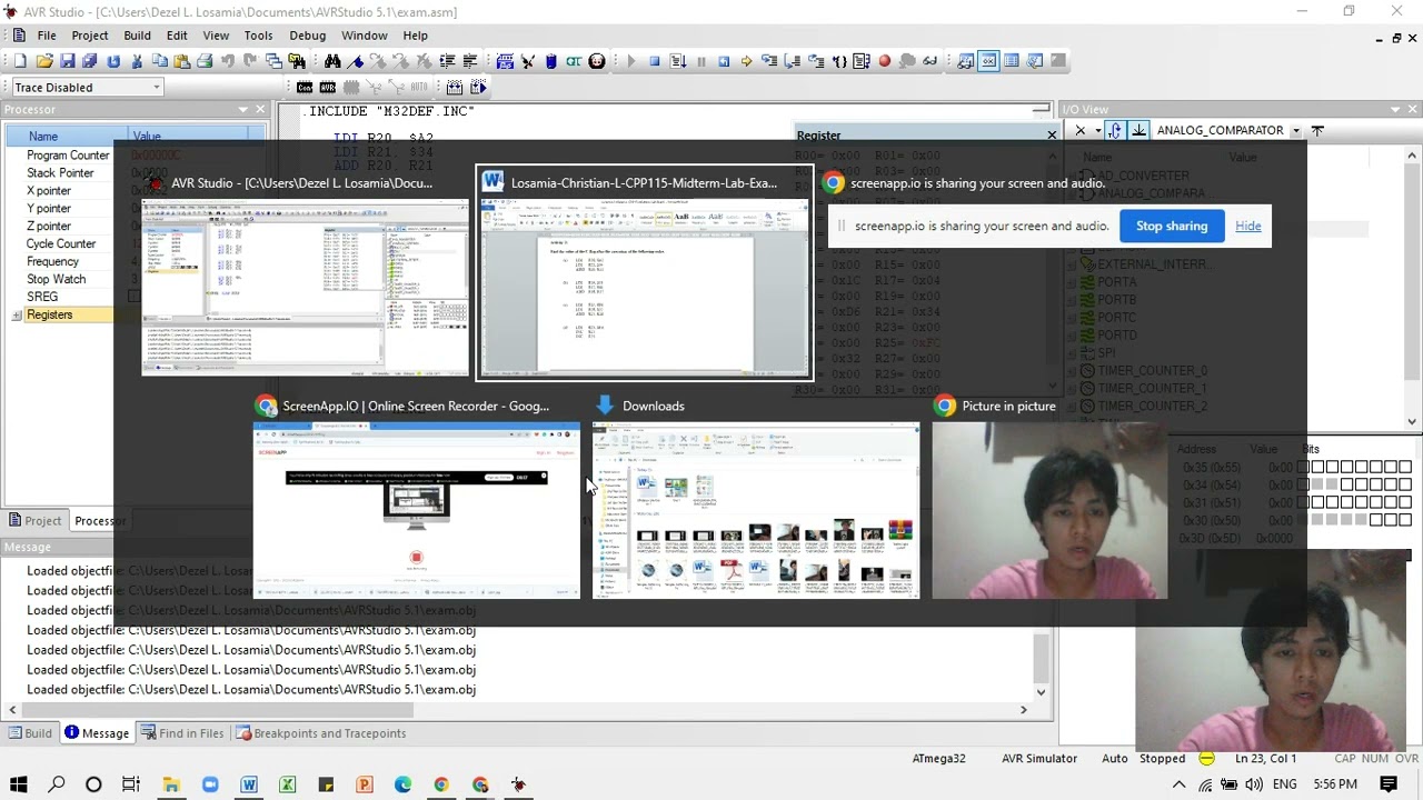 CPP115 - Microprocessors Midterm Lab Examination