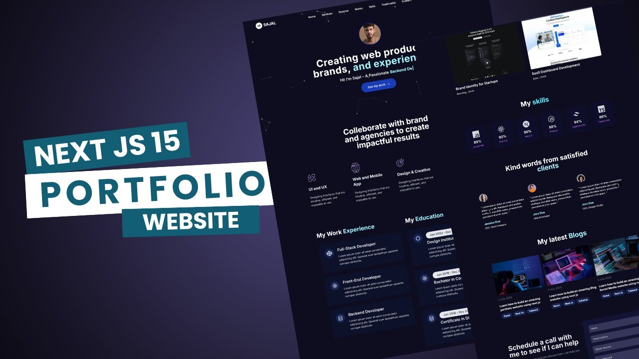 Build a Modern  Portfolio Website with Next.js 15, TypeScript & Tailwind CSS