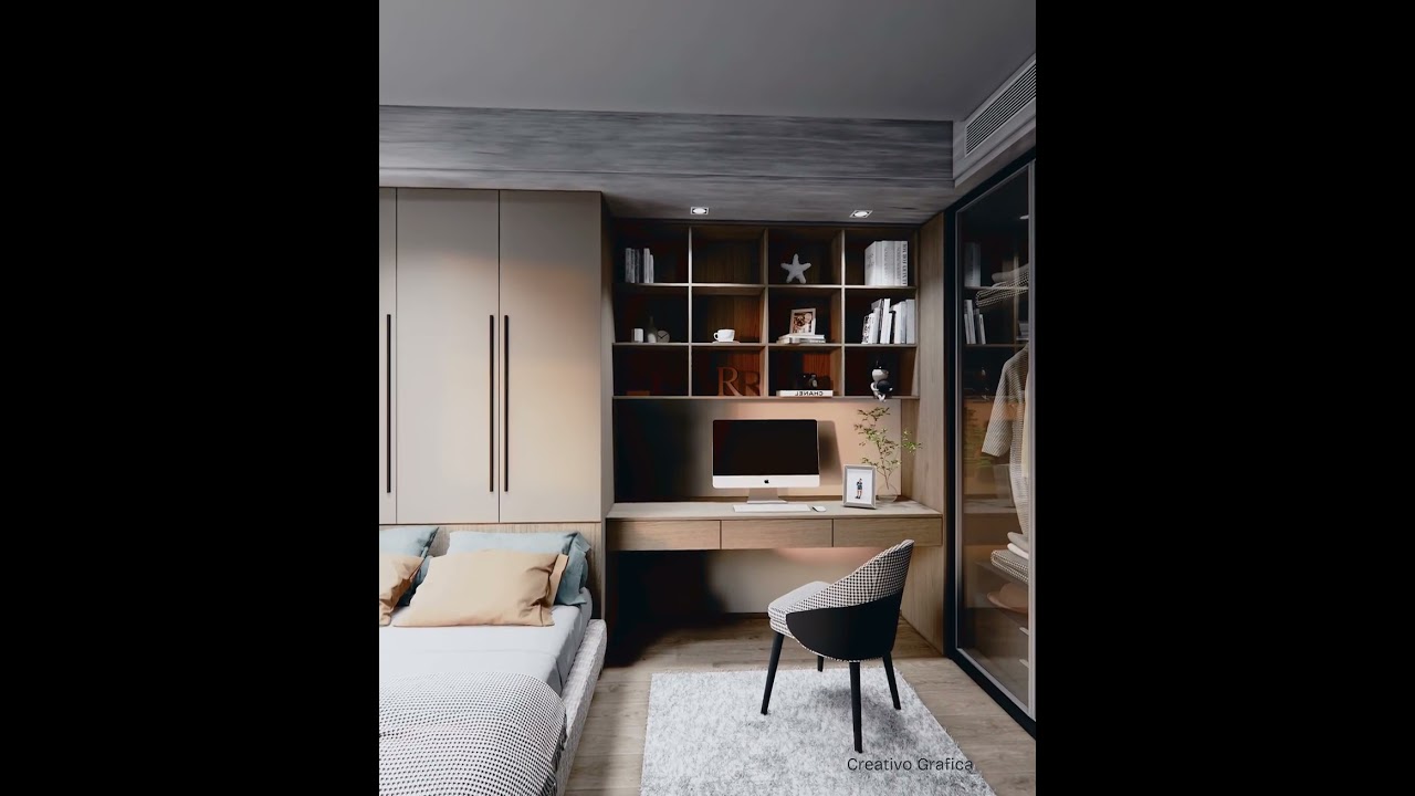 3D Realistic Single Room Rendering with ‪Sketchup and Enscape #3d  #architecture  #render