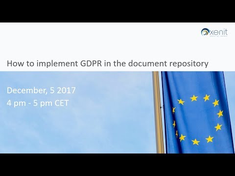 How to implement GDPR in your document repository