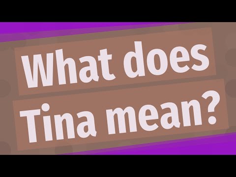 What does Tina mean?