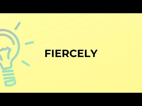 What is the meaning of the word FIERCELY?