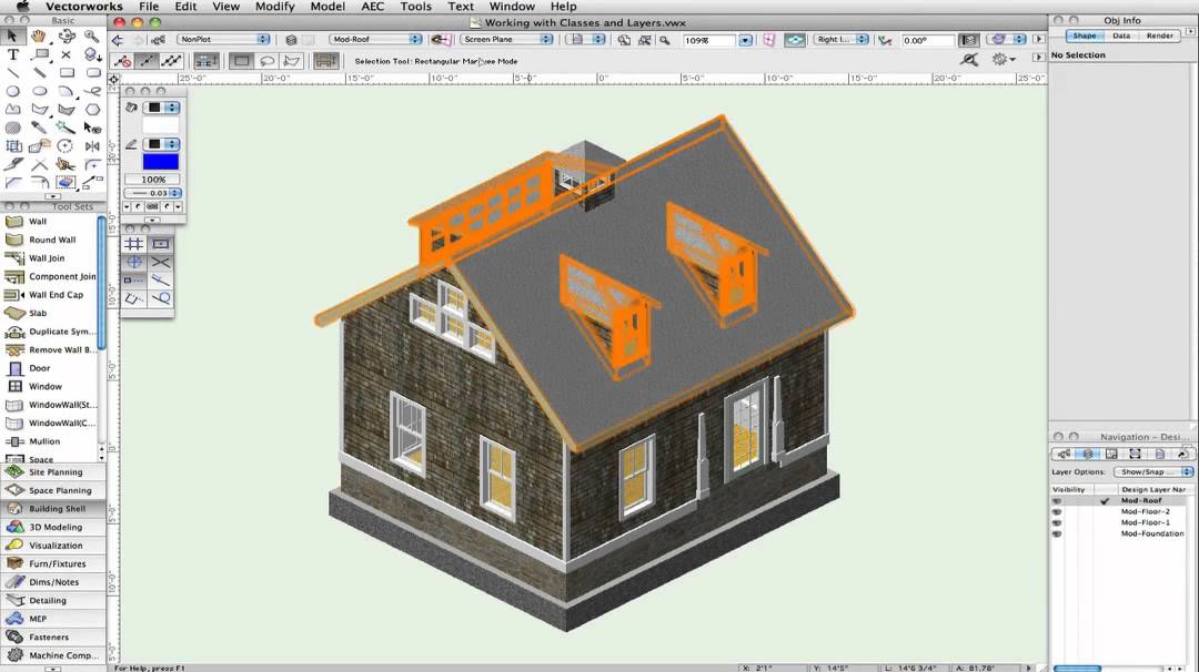 Vectorworks 2015: Working with Classes and Design Layers