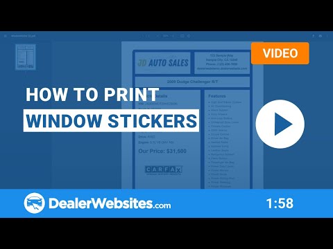 How to print window stickers
