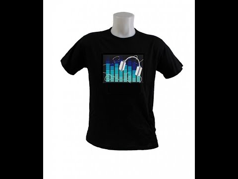 Flashing T-shirt - Blue equalizer (www.cool-mania.com)
