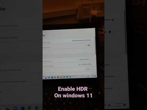 Turn on HDR in windows 11