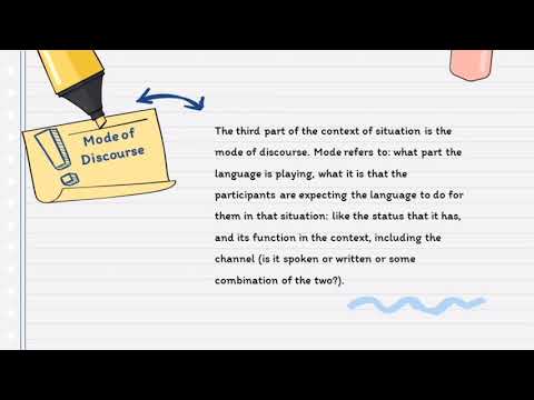Tenor of Discourse & Mode of Discourse