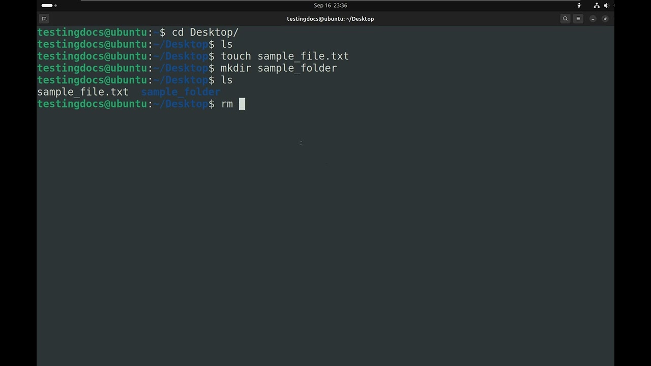 Linux Delete File and Folder using Command line