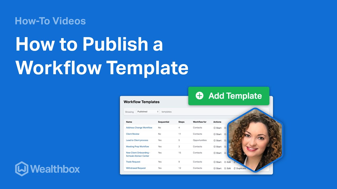 How to Publish a Workflow Template in Wealthbox
