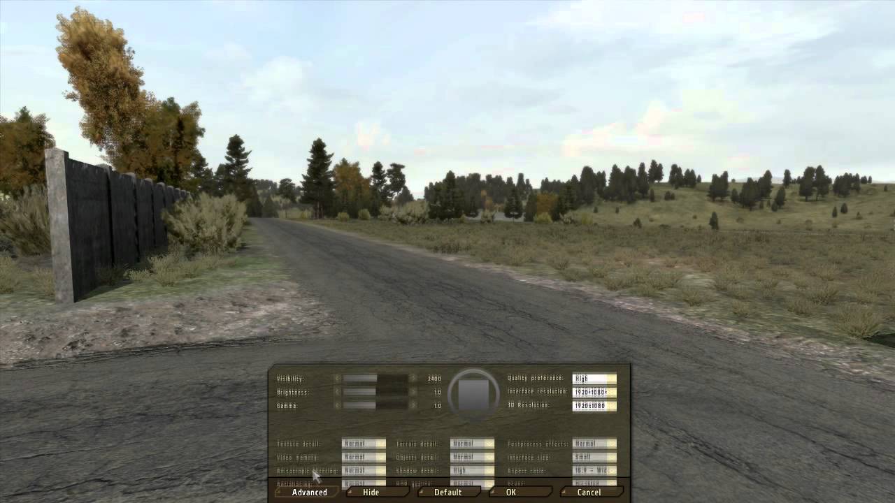 Arma 2 graphic problem solution