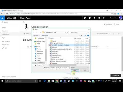 How to upload a file to a SharePoint Team Site