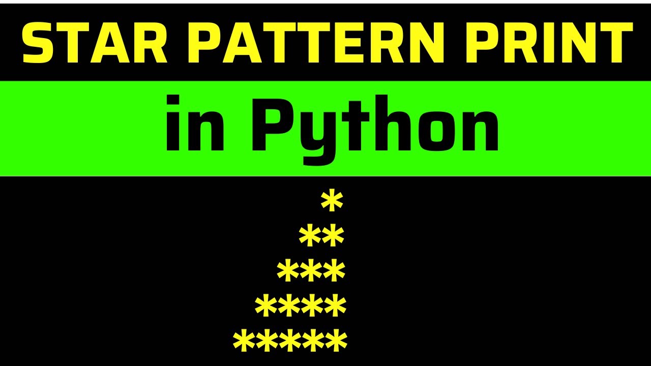 Python Star Pattern Program || Printing Stars Program || Star Pattern in Python