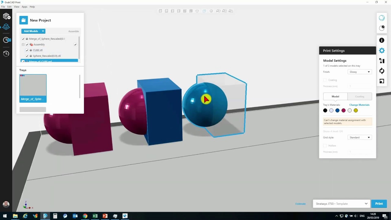 Import & 3D Print Assembled Parts in GrabCAD Print