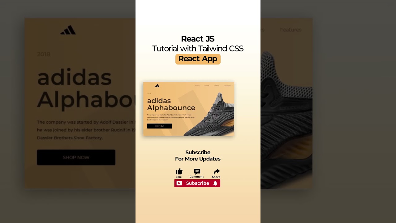 React JS Tutorial with Tailwind CSS -  Simple ecommerce Application | Download  Source Code #shorts
