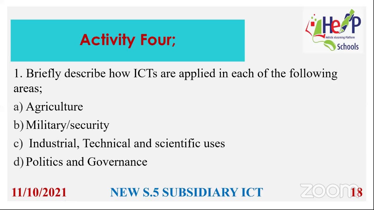 SICT Lesson on World of ICTs (Health, Banking & Communication)