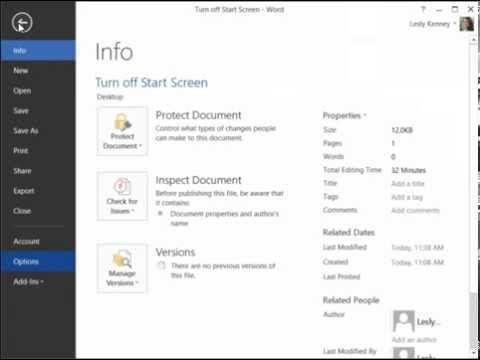 Open Word 2013 to a New Blank Document
