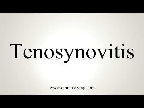 How To Pronounce Tenosynovitis