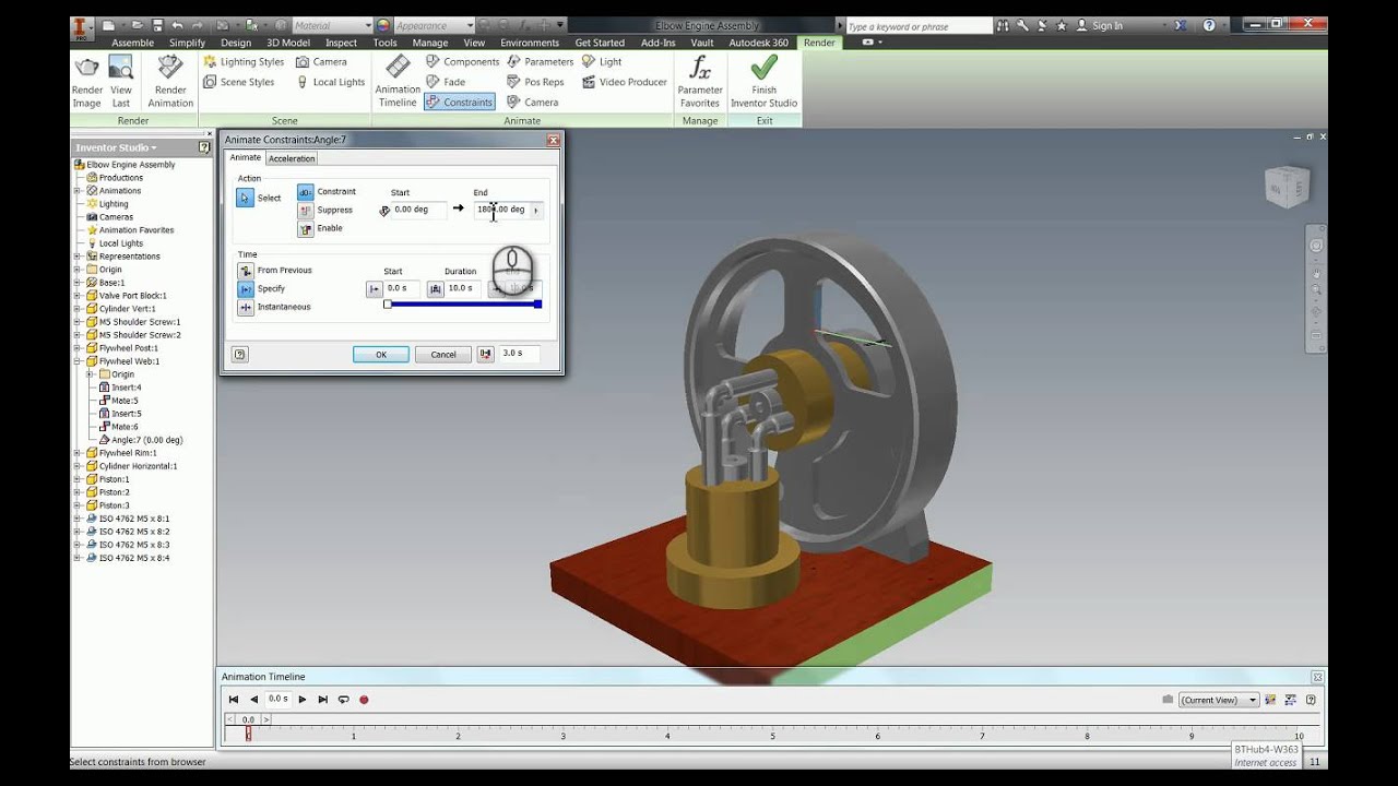 Using Inventor Studio to Create Animations
