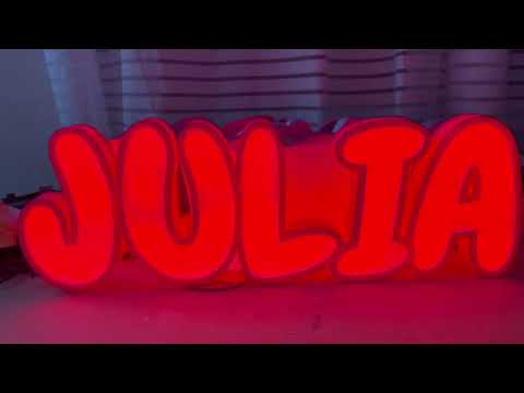 Download file Julia luminous first name lamp • 3D print design ・ Cults