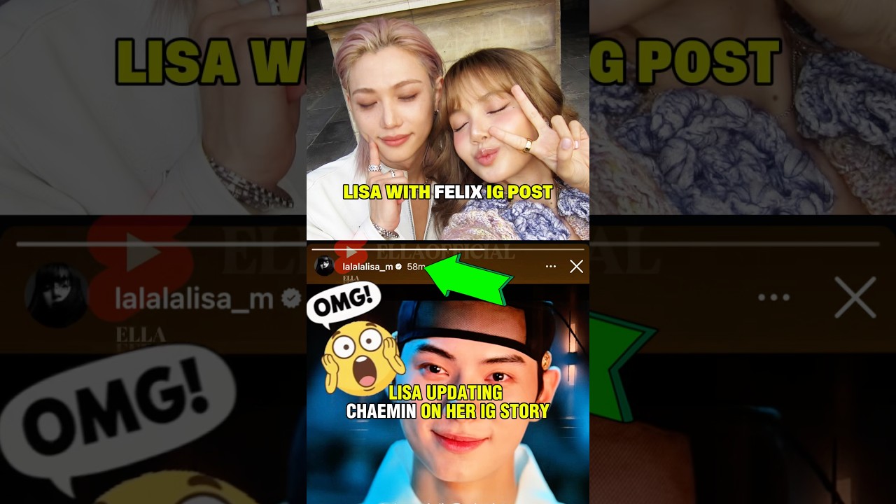 LISA UPDATING THEM ON HER INSTAGRAM 😱 #lalisa #chaemin #felix