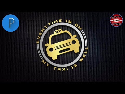 How To Make Taxi Logo on Pixellab || Taxi Logo || EXIT POINT PRO