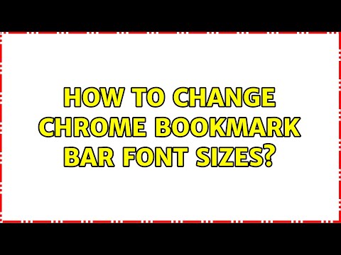 Ubuntu: How to change chrome bookmark bar font sizes?