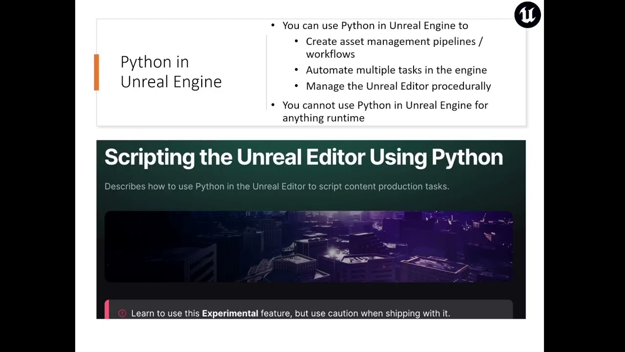 Technical Arts and Python Scripting in UE