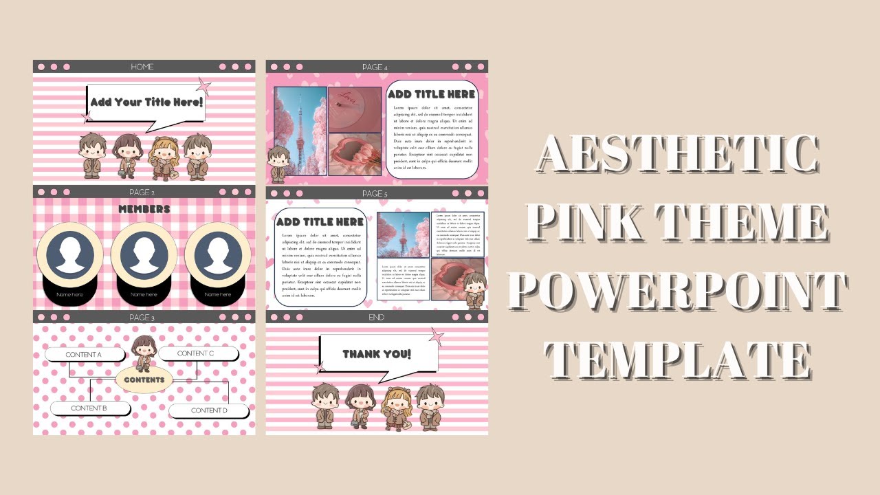 Aesthetic Pink Theme PowerPoint Template Free🍑 || ppt#81✨