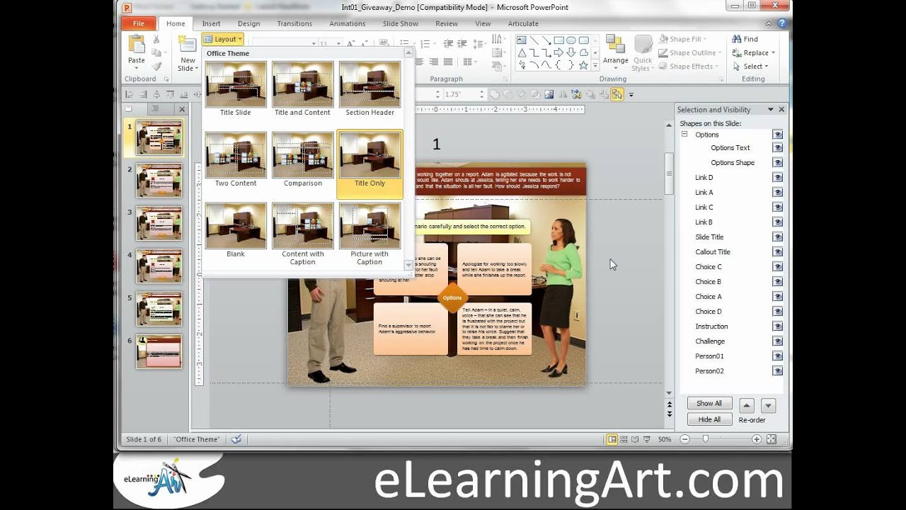 Create a Branching Scenario PowerPoint Template for eLearning