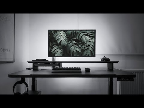 Minimalist Work From Home Desk Setup - Matte Black Everything