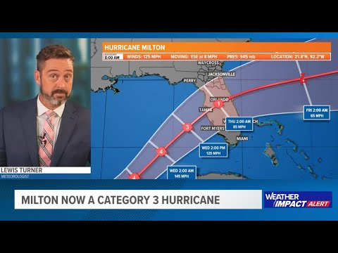 Milton now Category 4 hurricane: Latest cone, radar and possible impacts
