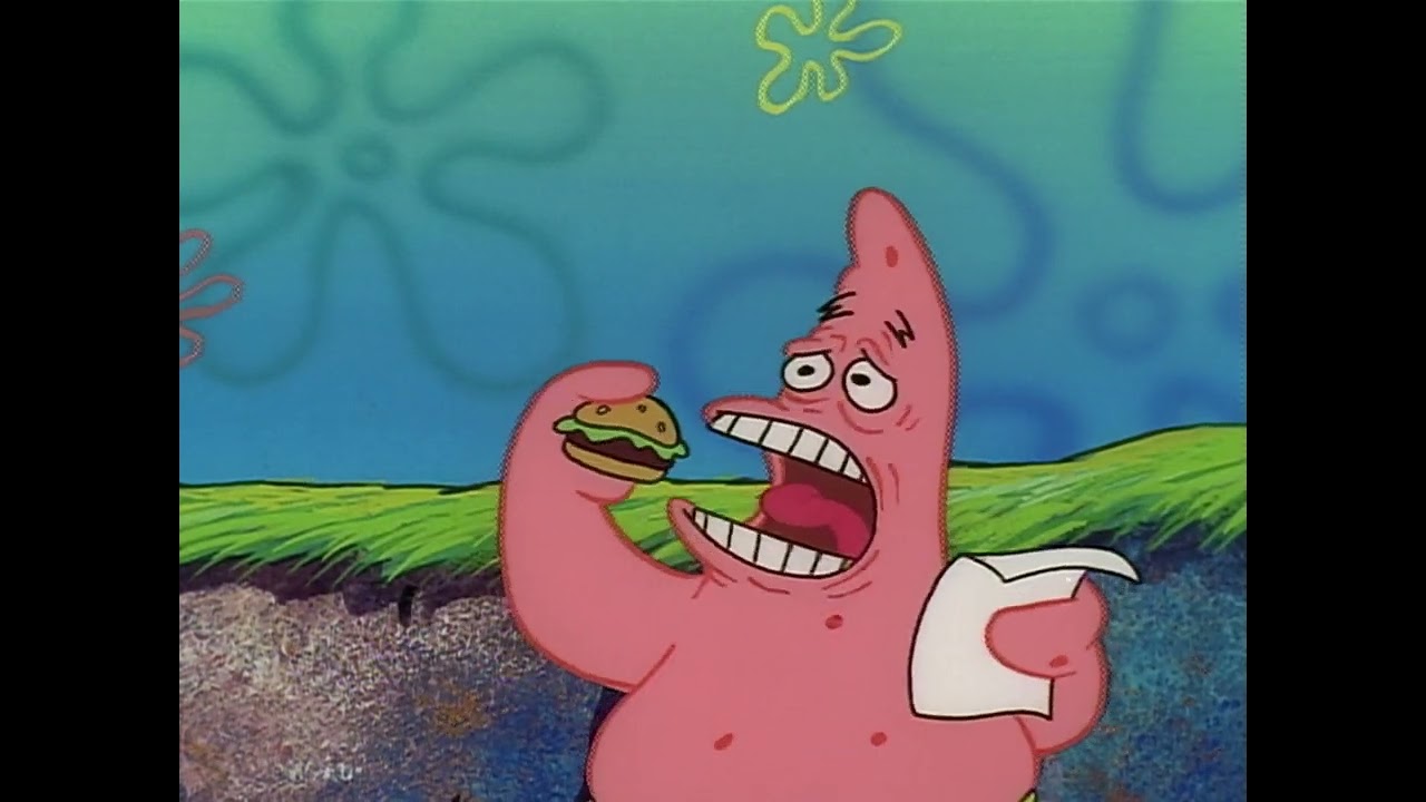 Patrick can't take a bite