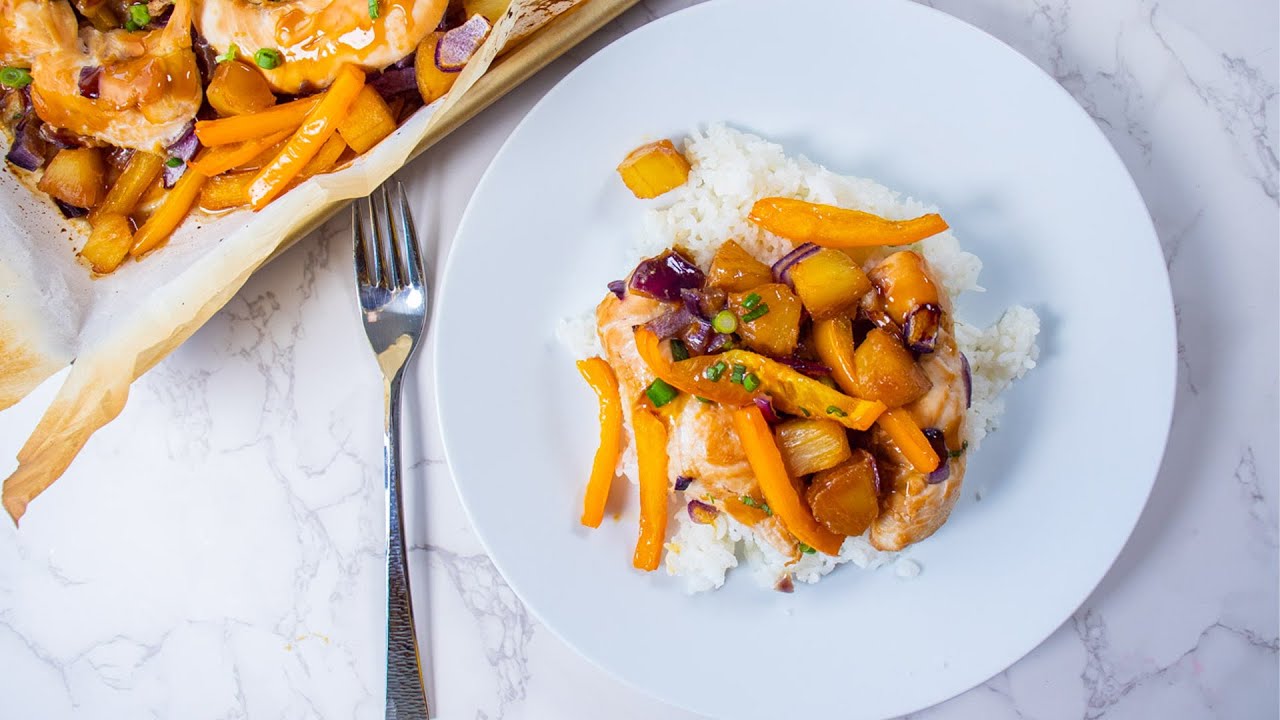 Sheet Pan Pineapple Chicken Recipe