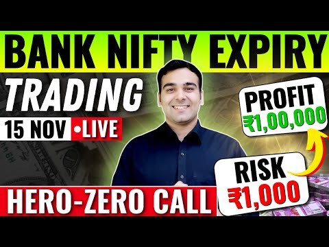 LIVE Expiry Hero Or Zero Trade | Live Trade Bank Nifty Expiry💸 | 15 Nov | with Gokul Chhabra