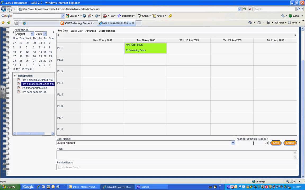 Lab and Resource Scheduler New Software