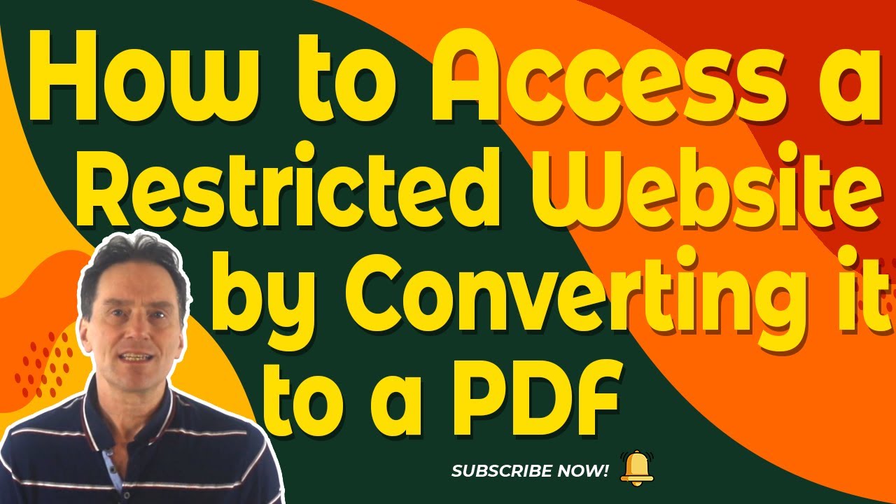 How to Access a Restricted Website by Converting It to a PDF