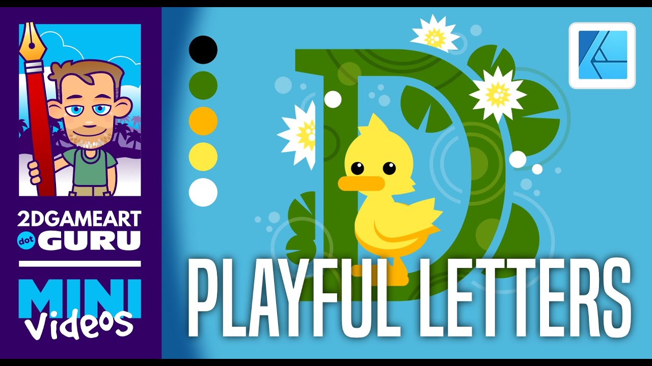 Affinity Designer Mini Tutorial - Playful Letters with Basic Shapes