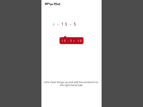 Solve the Linear Equation || x+5=15 || #maths #algebra ( Papa Math )