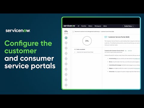 Configure the customer and consumer service portals