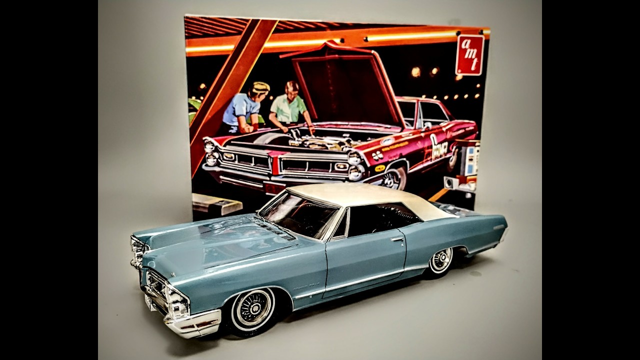 1965 Pontiac Grand Prix 421 4n1 1/25 Scale Model Kit Build How To Assemble Paint Vinyl Top Interior