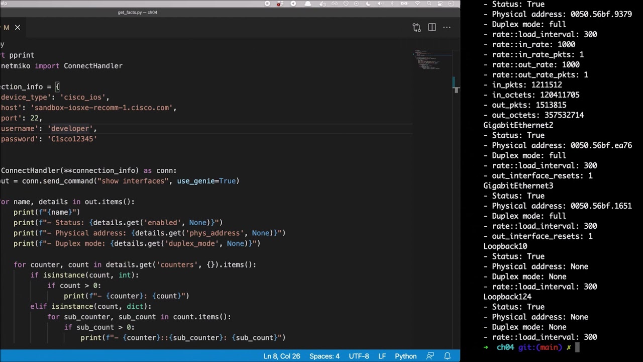 Python Network Programming Techniques | 4. Configuring Network Devices Using Netmiko